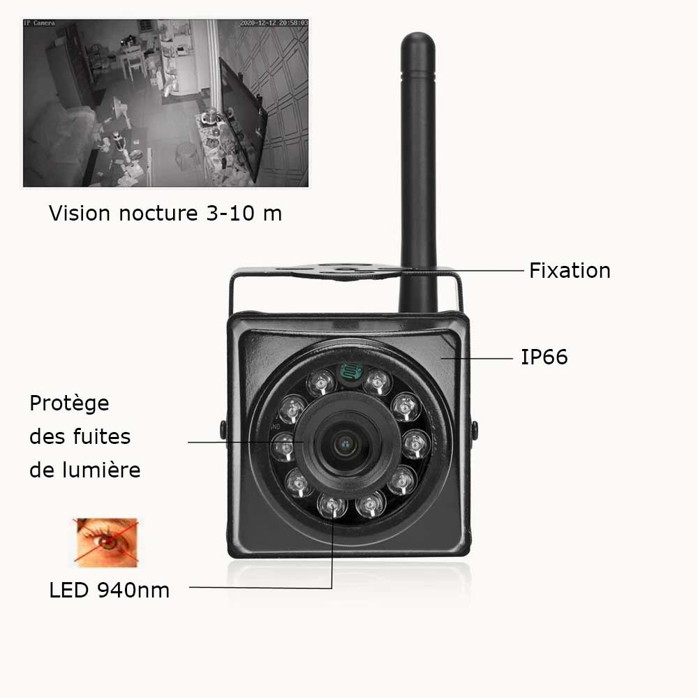 Mini-caméra CamHi WiFi HD étanche à LED 32 Go | Ornithomedia.com